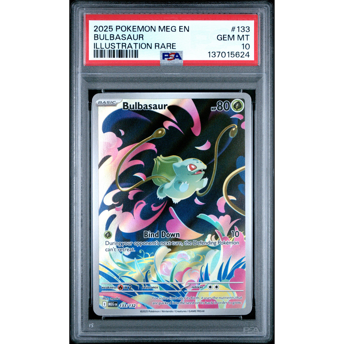 Pokémon TCG: Bulbasaur 133 PSA 10 - Mega Evolution