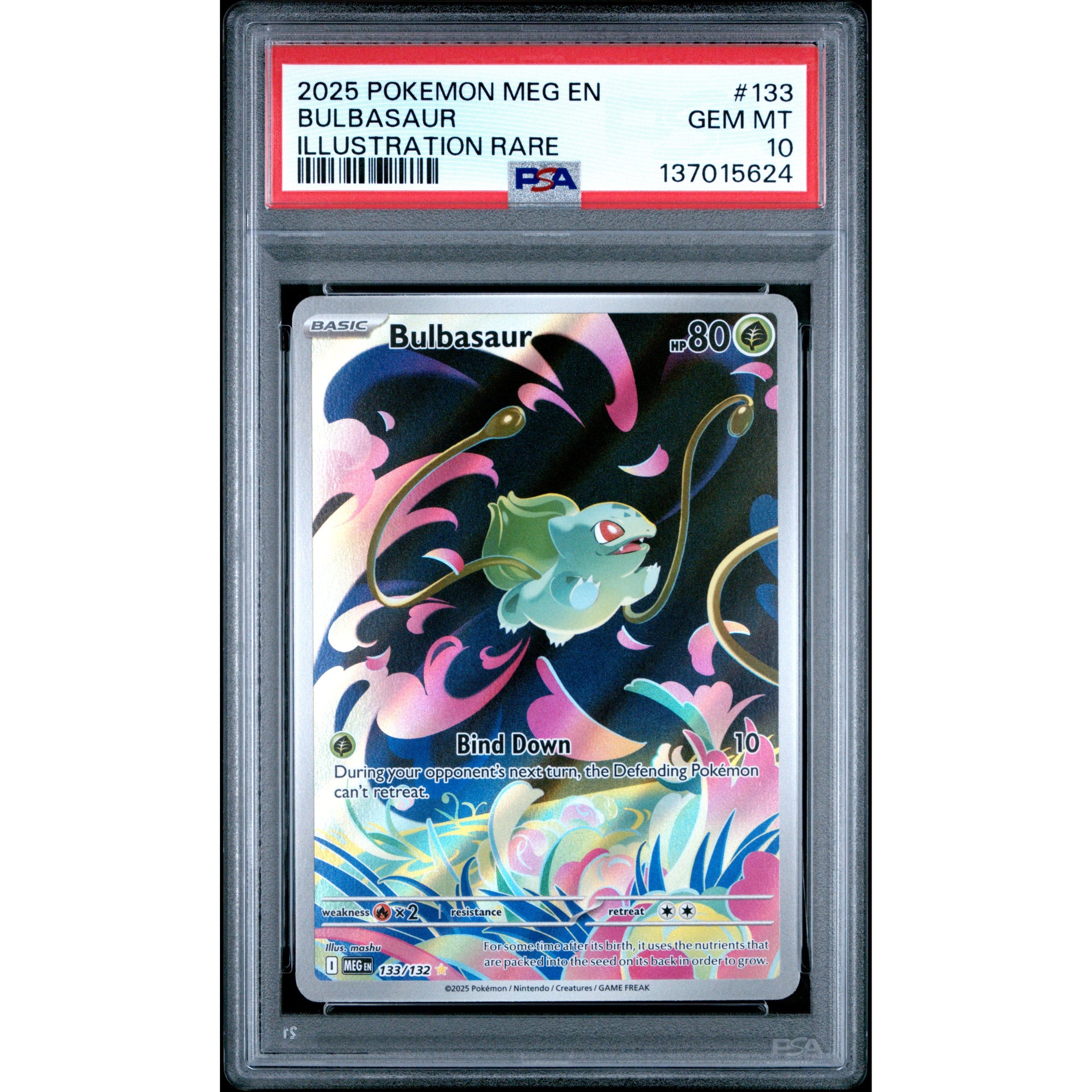 Pokémon TCG: Bulbasaur 133 PSA 10 - Mega Evolution