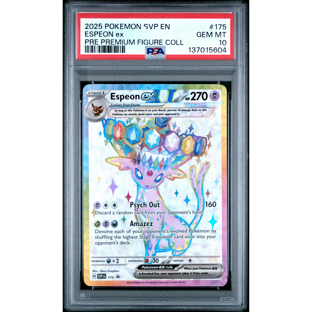 Pokémon TCG: Espeon Ex 175 PSA 10 - Scarlet & Violet Promo