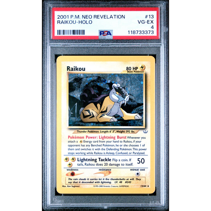 Pokémon TCG: Raikou 13 PSA 4 Holo - Neo Revelation