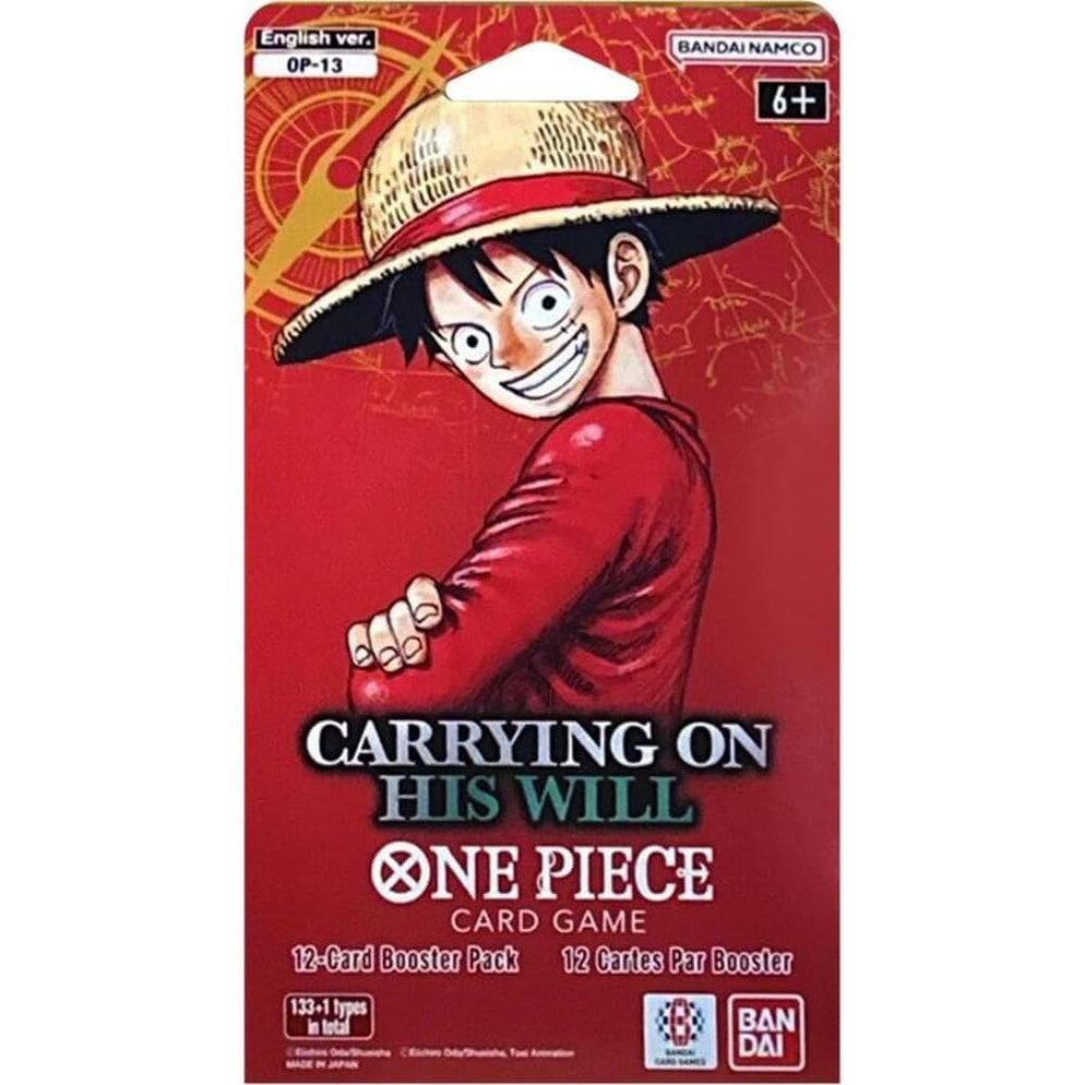 Køb One Piece OP-13 Sleeved Booster | Carrying on His Will | Rogerz.dk