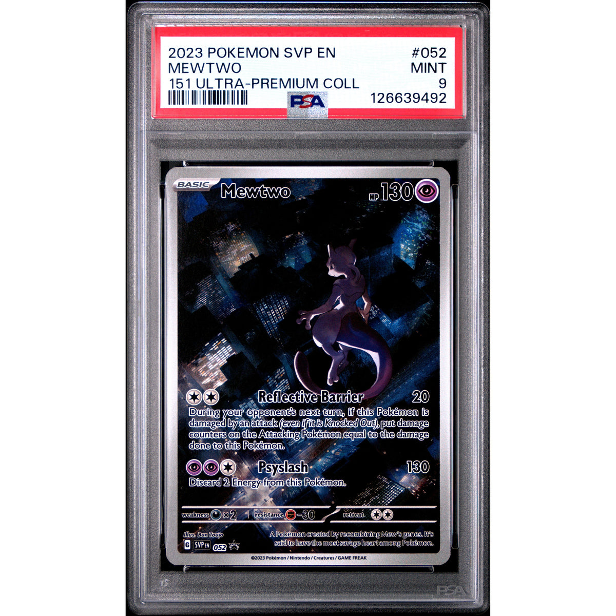 Pokémon TCG: Mewtwo 052 PSA 9 - Scarlet & Violet Promo