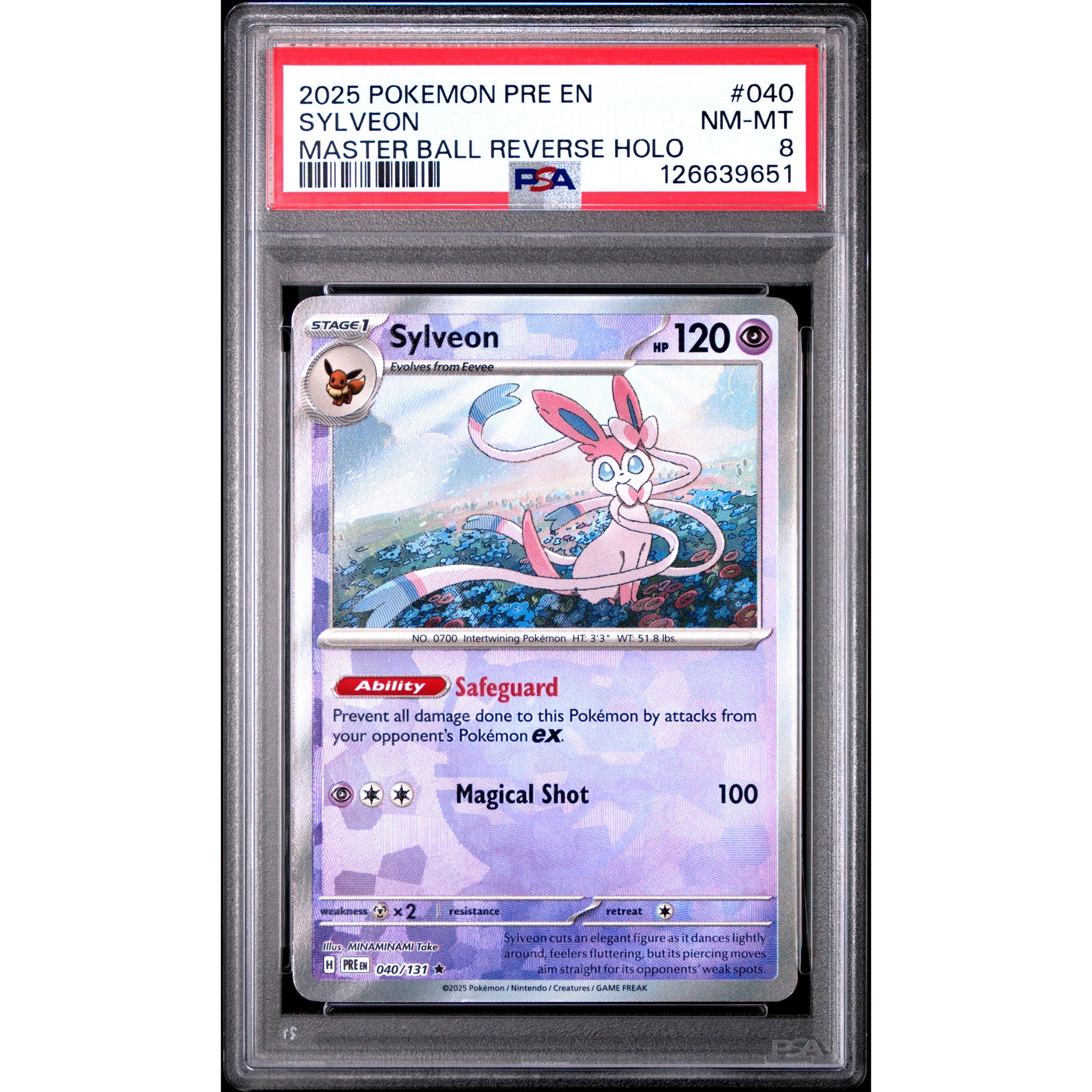 Pokémon TCG: Sylveon 040 PSA 8 - Prismatic Evolution