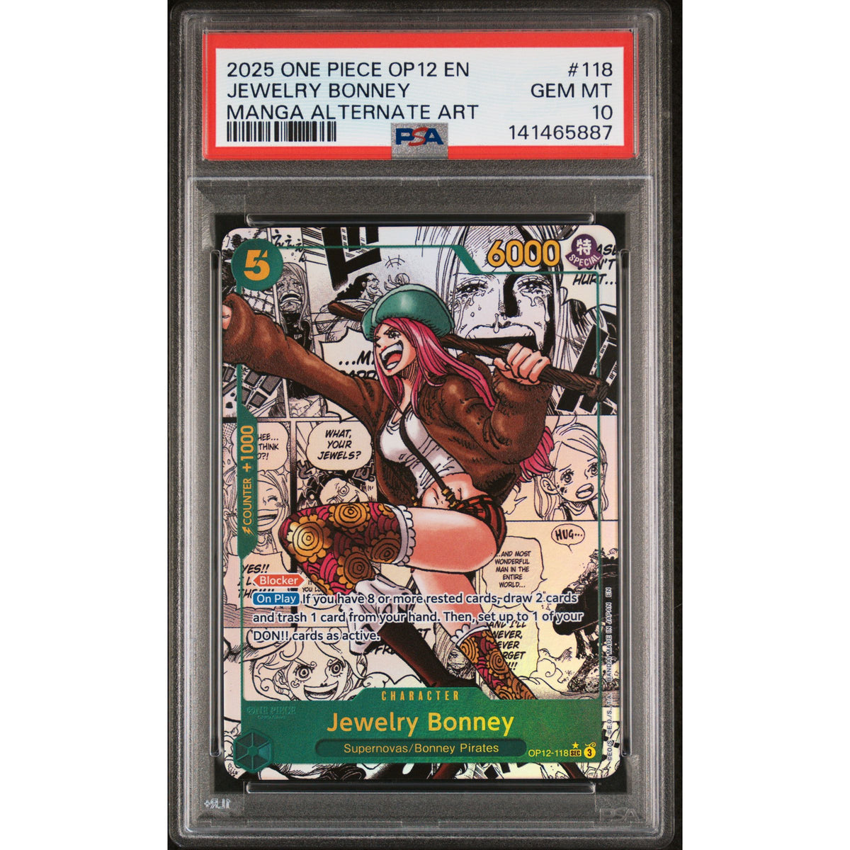 One Piece TCG: Jewelry Bonney #118 PSA 10 - OP12