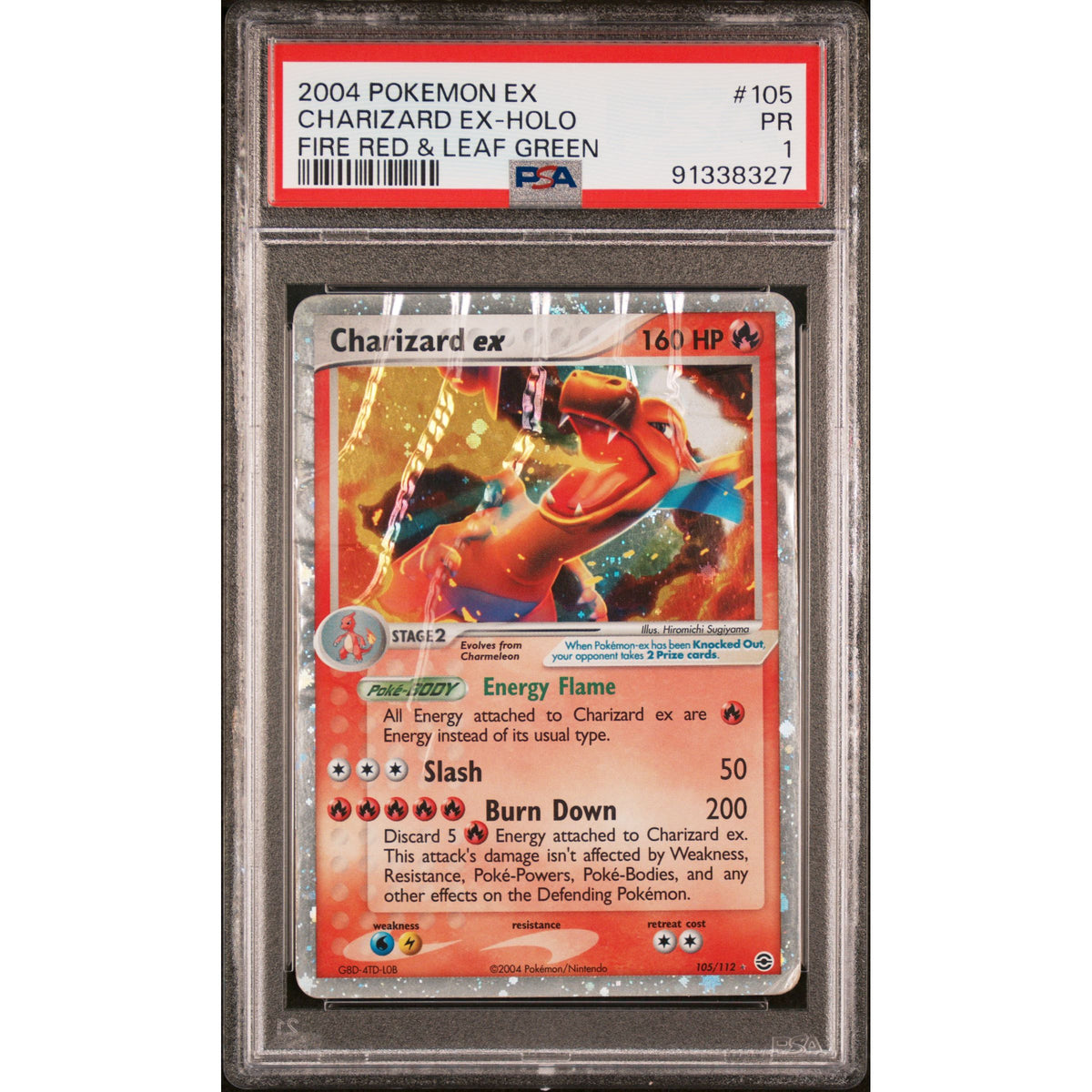 Pokémon TCG: Charizard Ex 105 PSA 1 Holo - Fire Red & Leaf Green